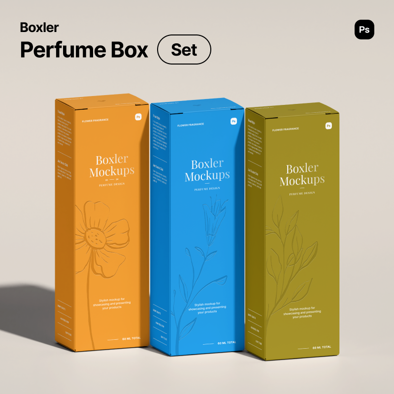 Набор PSD мокапов упаковки косметики Boxler | Welovegraphics